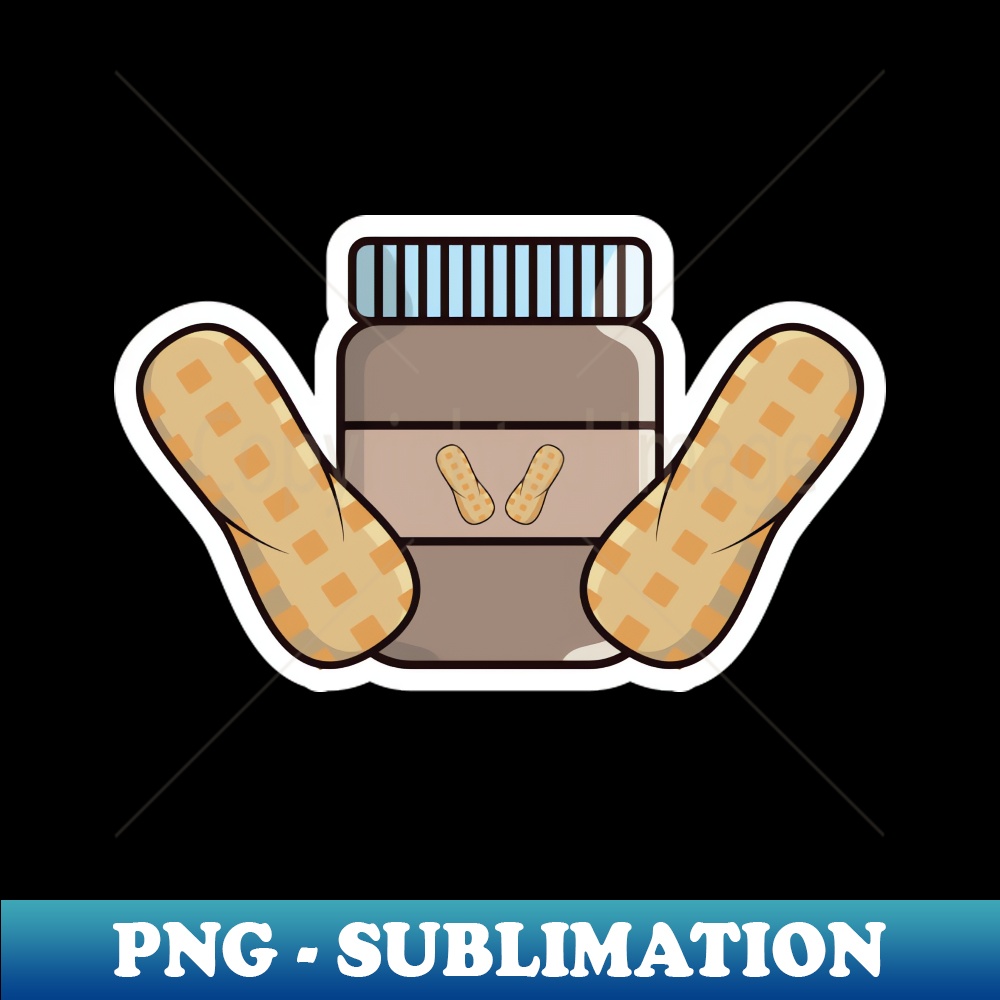 Peanut Butter Jar with Peanuts Sticker vector illustration F | Inspire ...