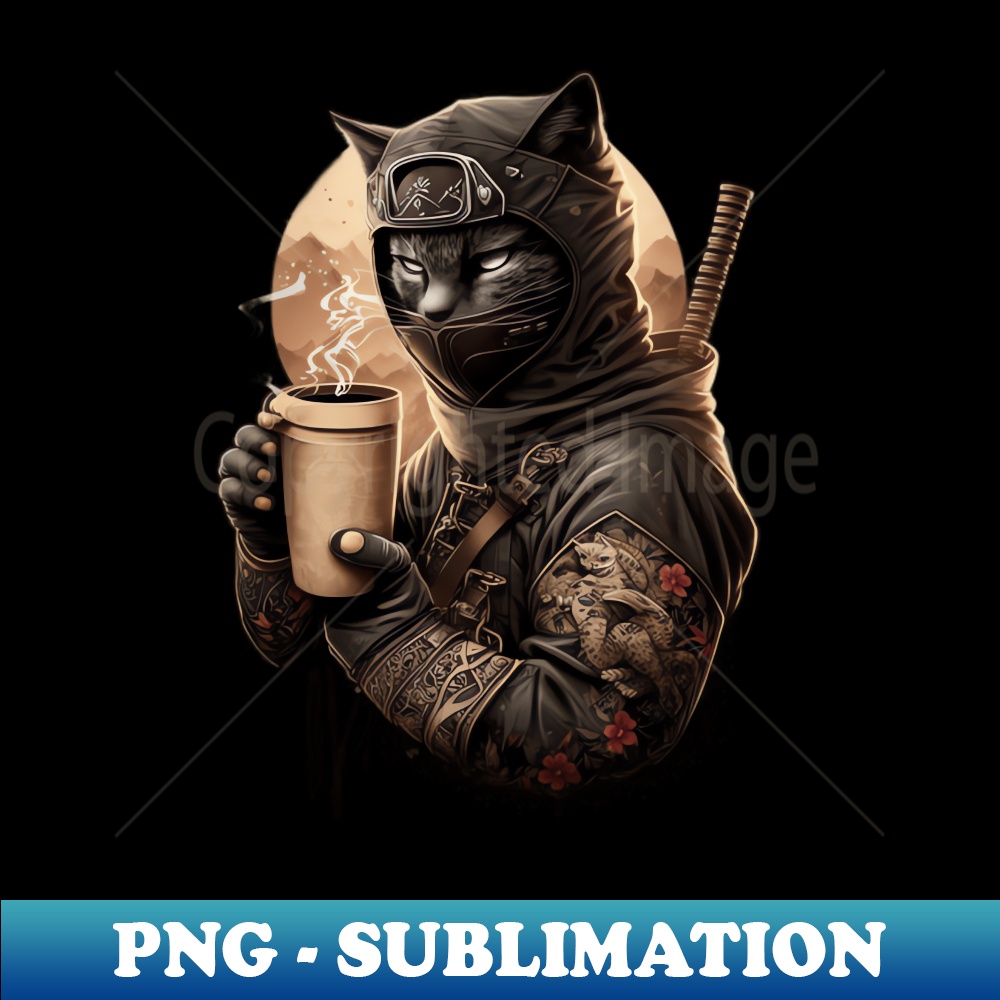 Coffee Ninja Cat - Funny and Playful Cat and Coffee Lovers - | Inspire ...