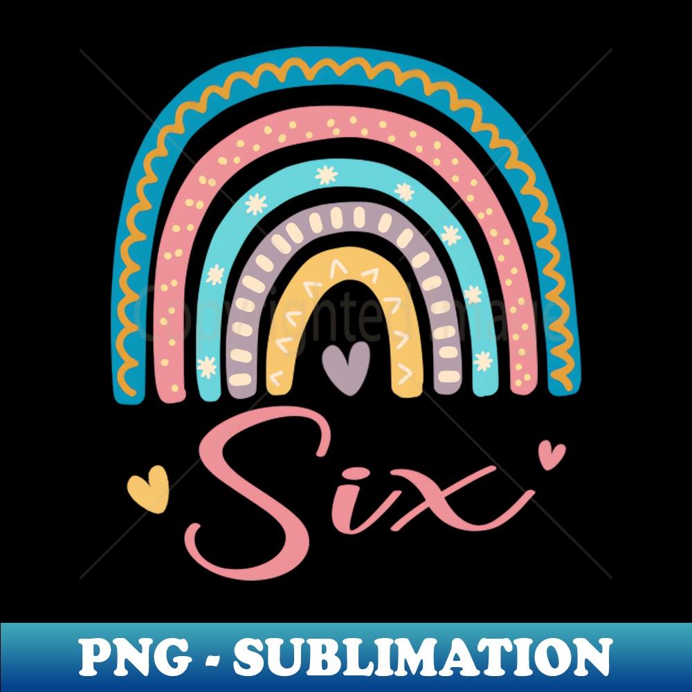 6 Year Old Rainbow 6th Birthday Gifts For Girls 6 Bday - Sig | Inspire ...