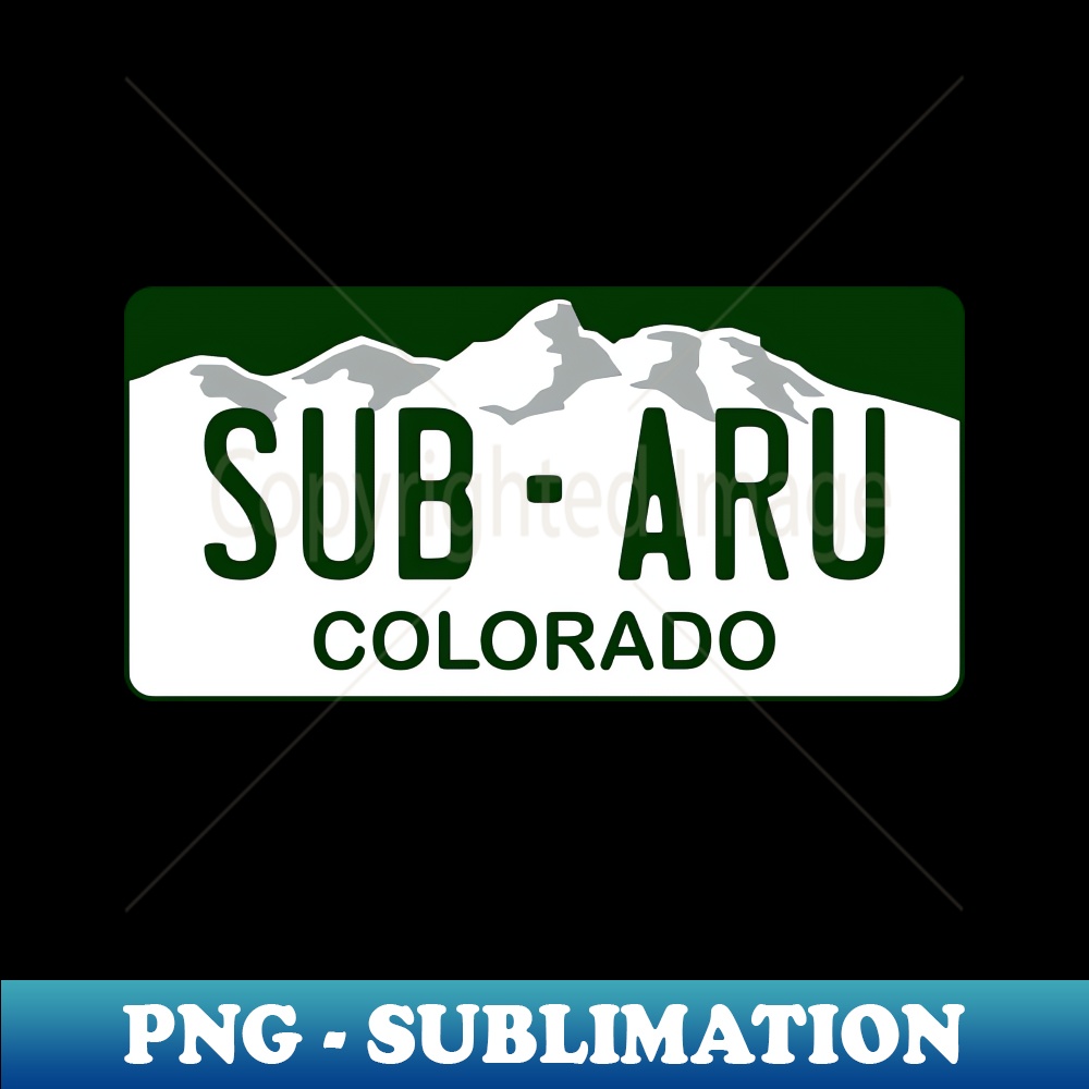 Subaru - Colorado License Plate - Aesthetic Sublimation Digi | Inspire ...