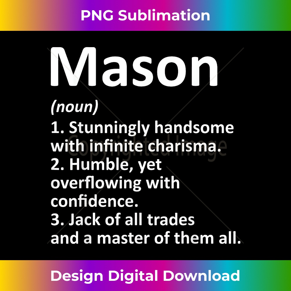 MASON Definition Personalized Name Funny Birthday Gift Idea | Inspire ...