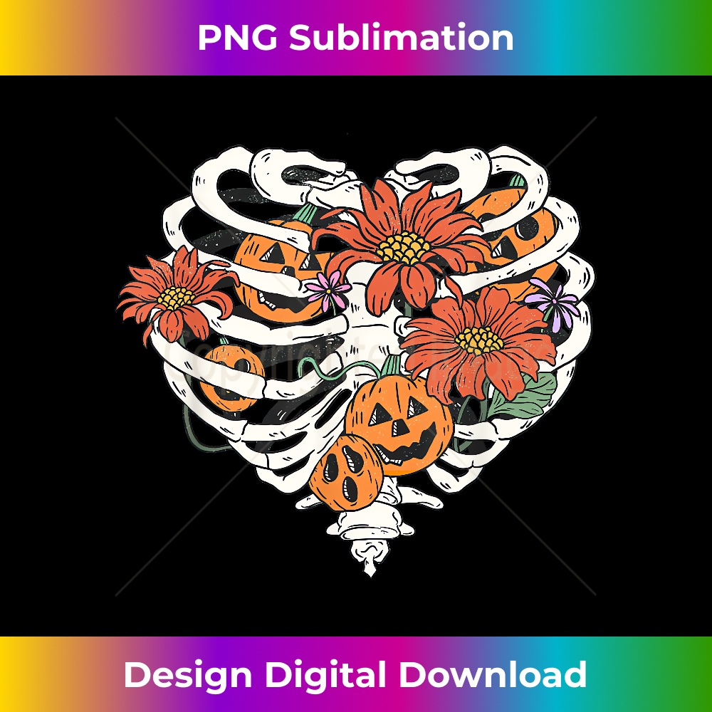 Halloween Floral Rib Cage Skeleton Anatomy Pumpkins Fall Aut | Inspire ...