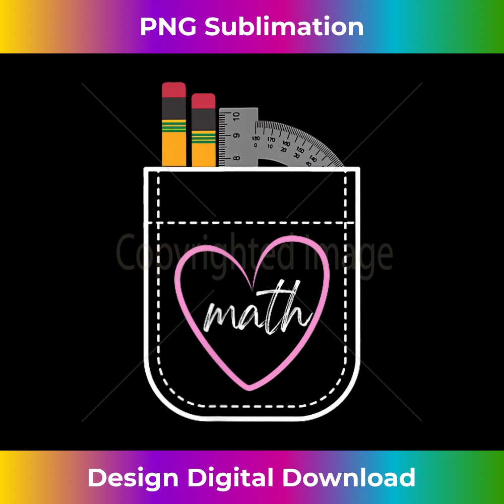Math Teacher Pocket with Pencils and Protractor - Minimalist - Inspire ...