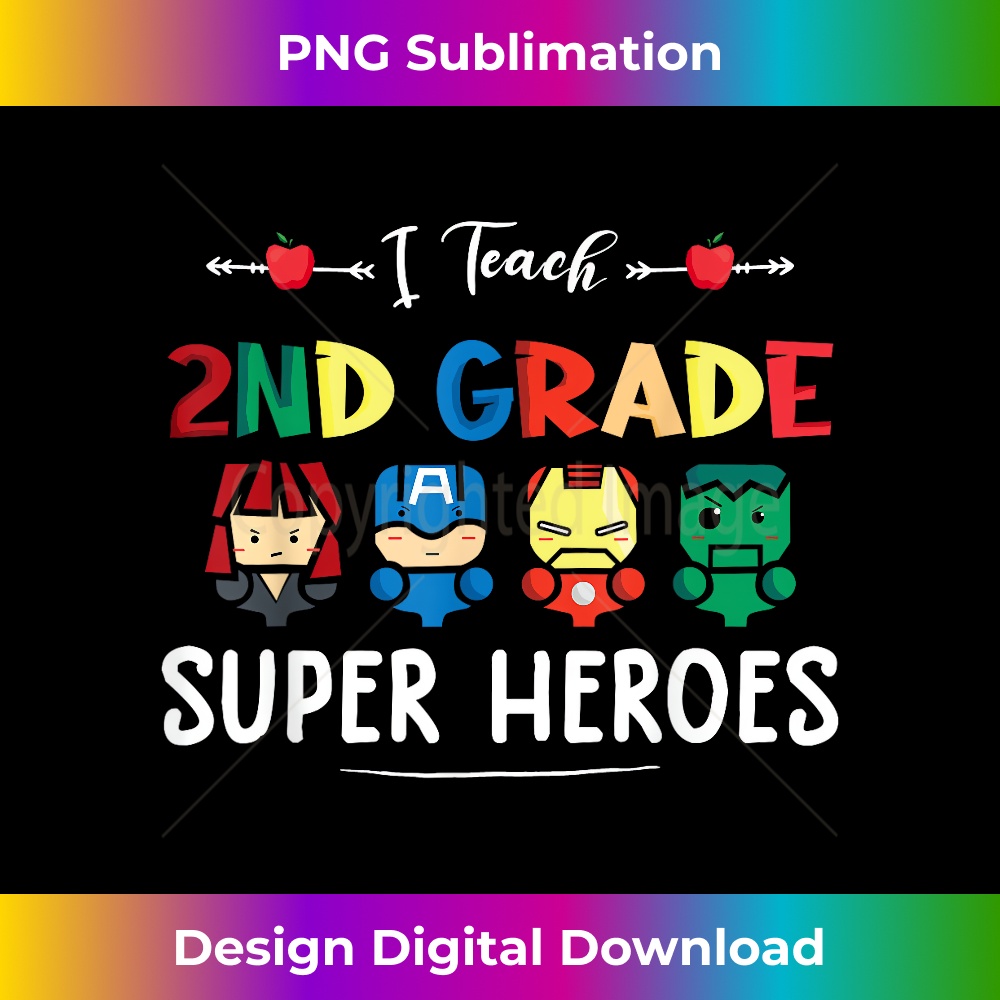 I Teach 2nd Grade Superheroes Back To School Teacher - Bohem - Inspire ...