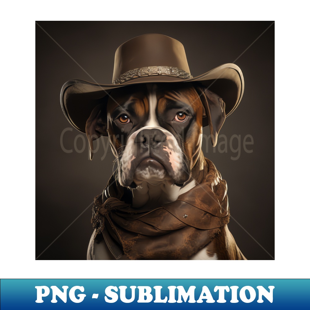 Cowboy Dog - Boxer - Artistic Sublimation Digital File - Bri | Inspire ...
