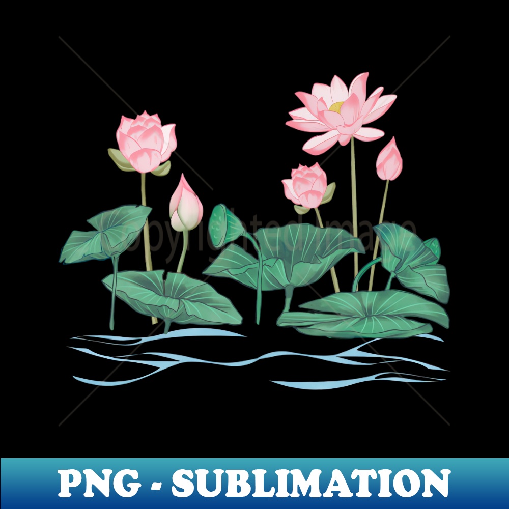 Lotus flowers - Stylish Sublimation Digital Download - Trans | Inspire ...