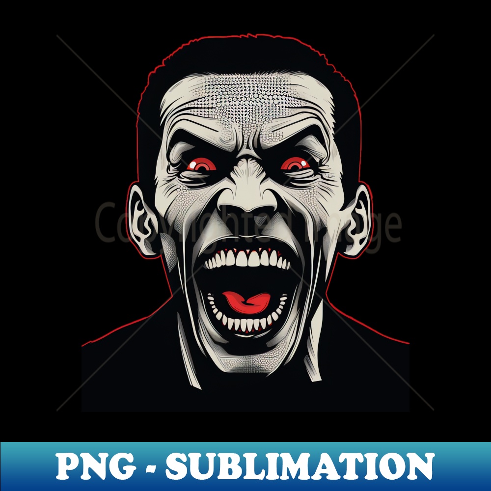 A man with a crazed laughing smile - PNG Sublimation Digital | Inspire ...