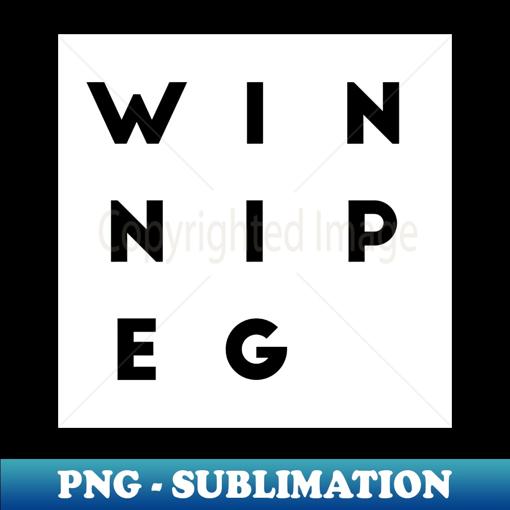 Winnipeg White square black letters Canada - PNG Transpare | Inspire Uplift