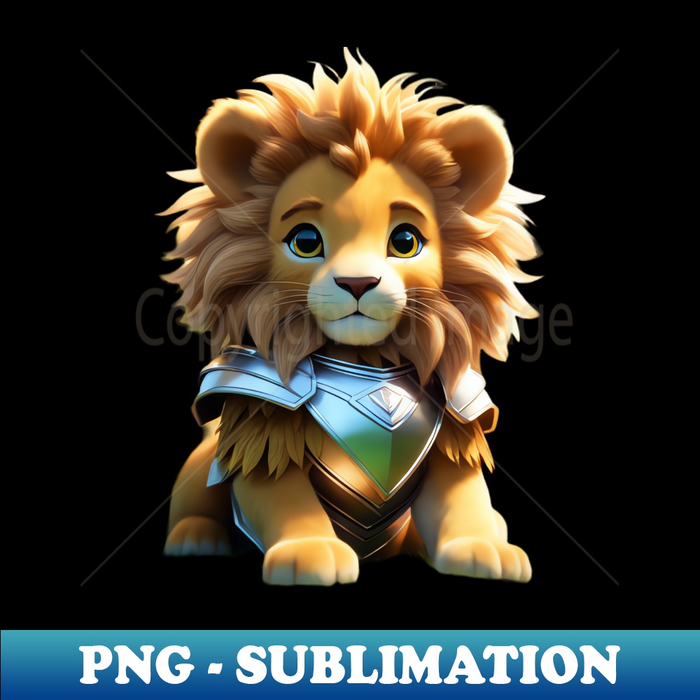 Little Lion in Roman Armor - PNG Transparent Sublimation Des | Inspire ...
