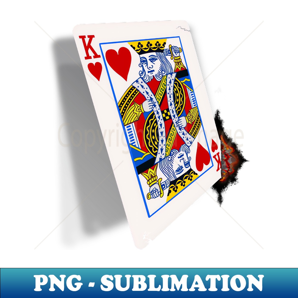 Stabbed King of Hearts Card - PNG Transparent Sublimation Fi - Inspire ...