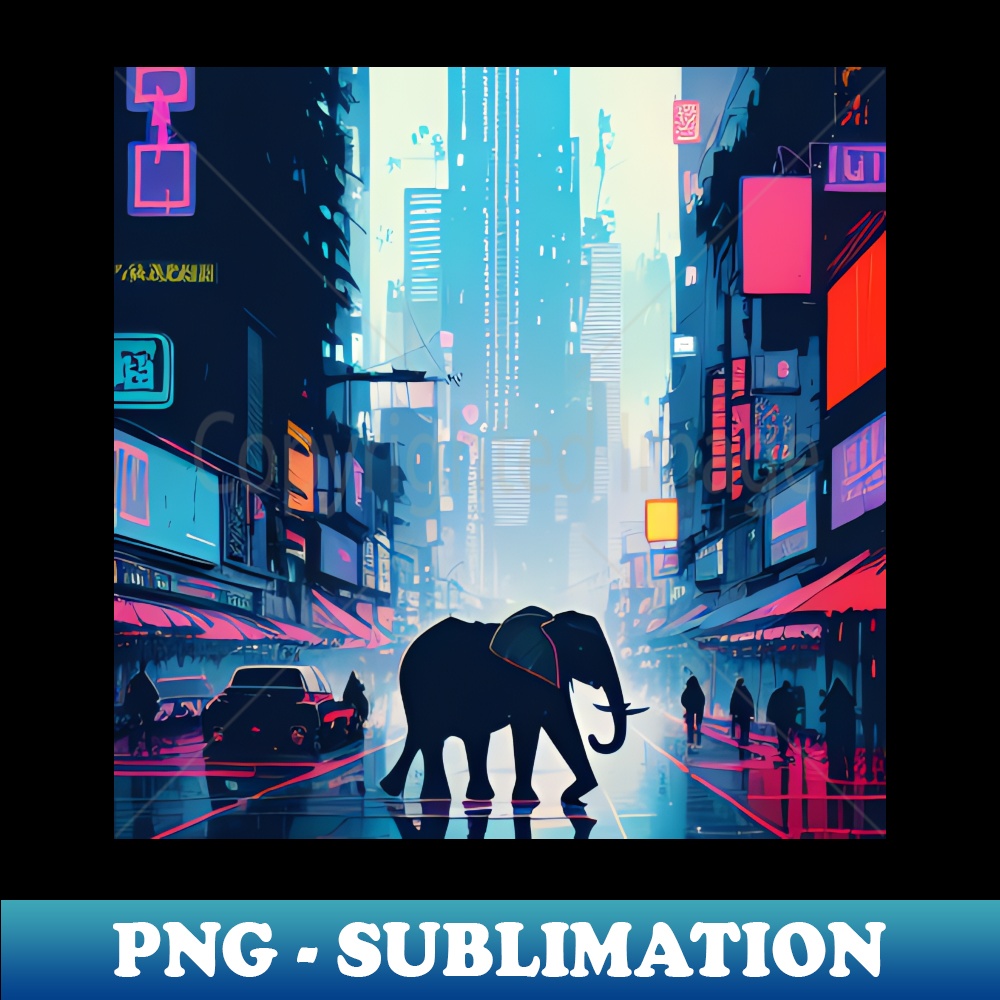 Cyberpunk Elephant - Signature Sublimation PNG File - Stunni | Inspire ...