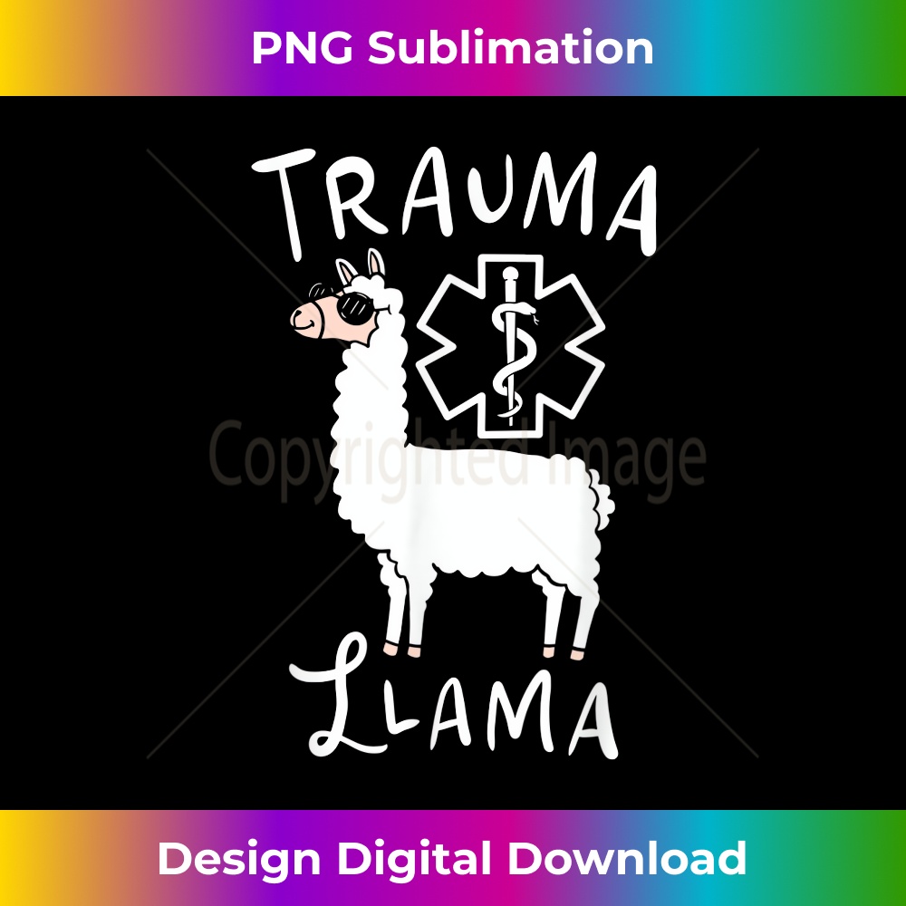 Funny Trauma Llama EMT Ambulance and Nurse Paramedic EMS - C | Inspire ...