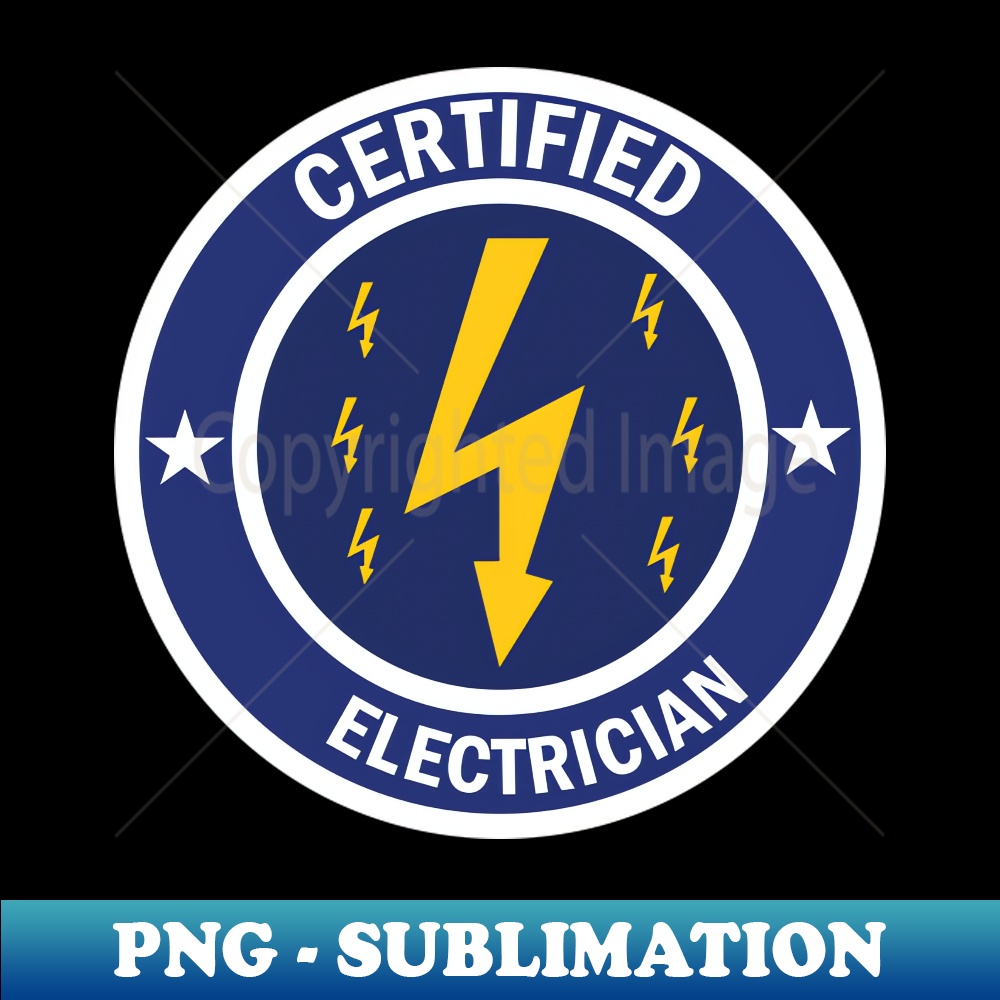 Certified Electricians Blue and white circle Design for Elec | Inspire ...