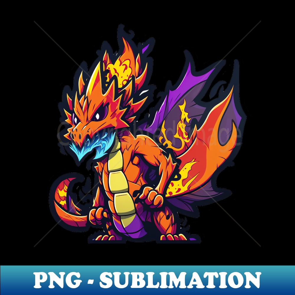 Cartoon fire dragon - Professional Sublimation Digital Downl | Inspire ...