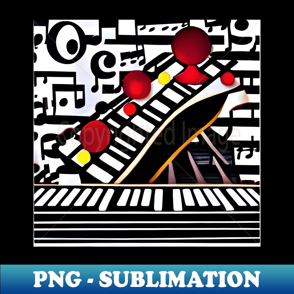 An Image Of A Keyboard At The Front and Music Notation Behin | Inspire ...
