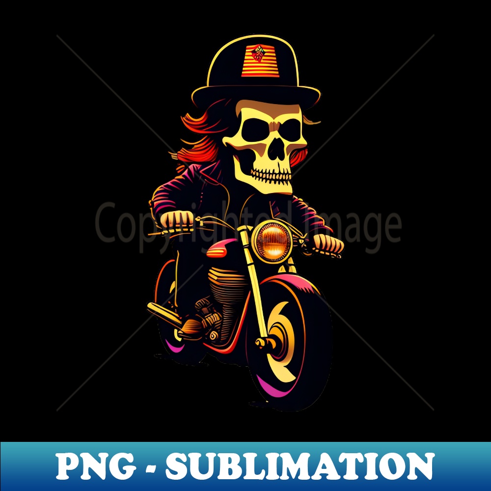 Badass Cartoon Motorcycle Racing Skeleton From The Biker Sku - Inspire ...
