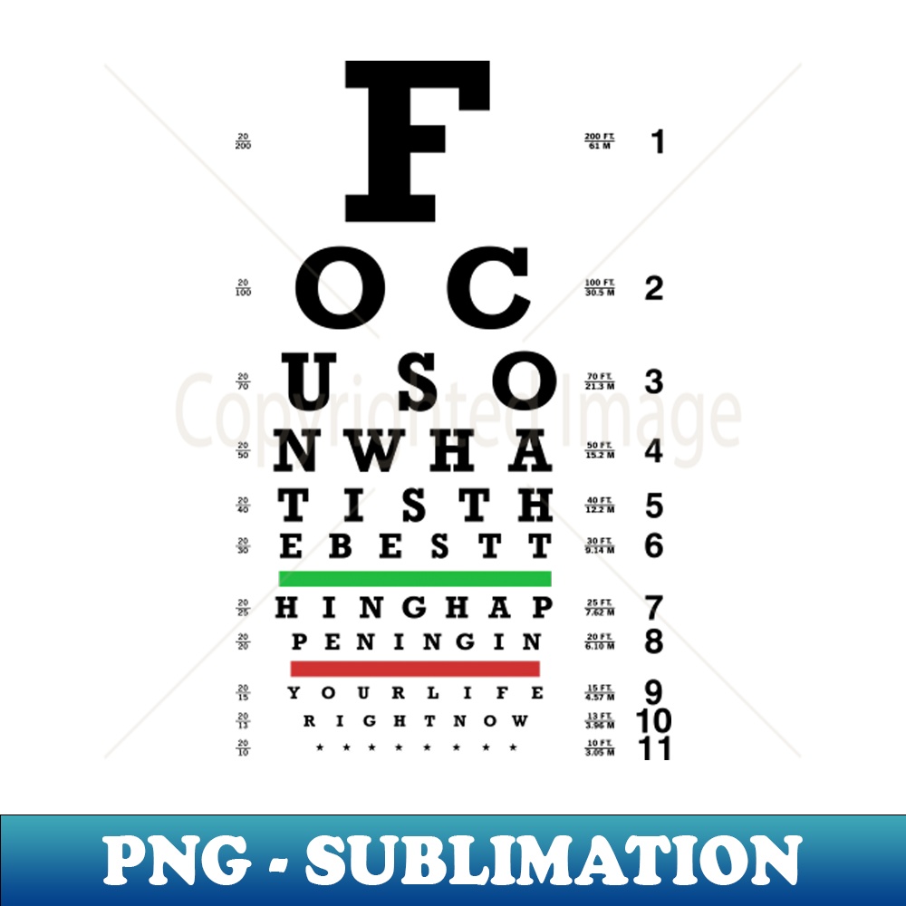 Focus Matters Eye Chart - PNG Sublimation Digital Download - | Inspire ...