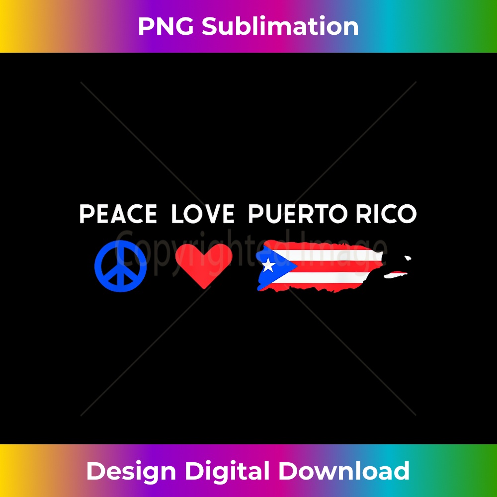 Peace Love Puerto Rico Culture Roots Boricua Flag - Contempo | Inspire ...