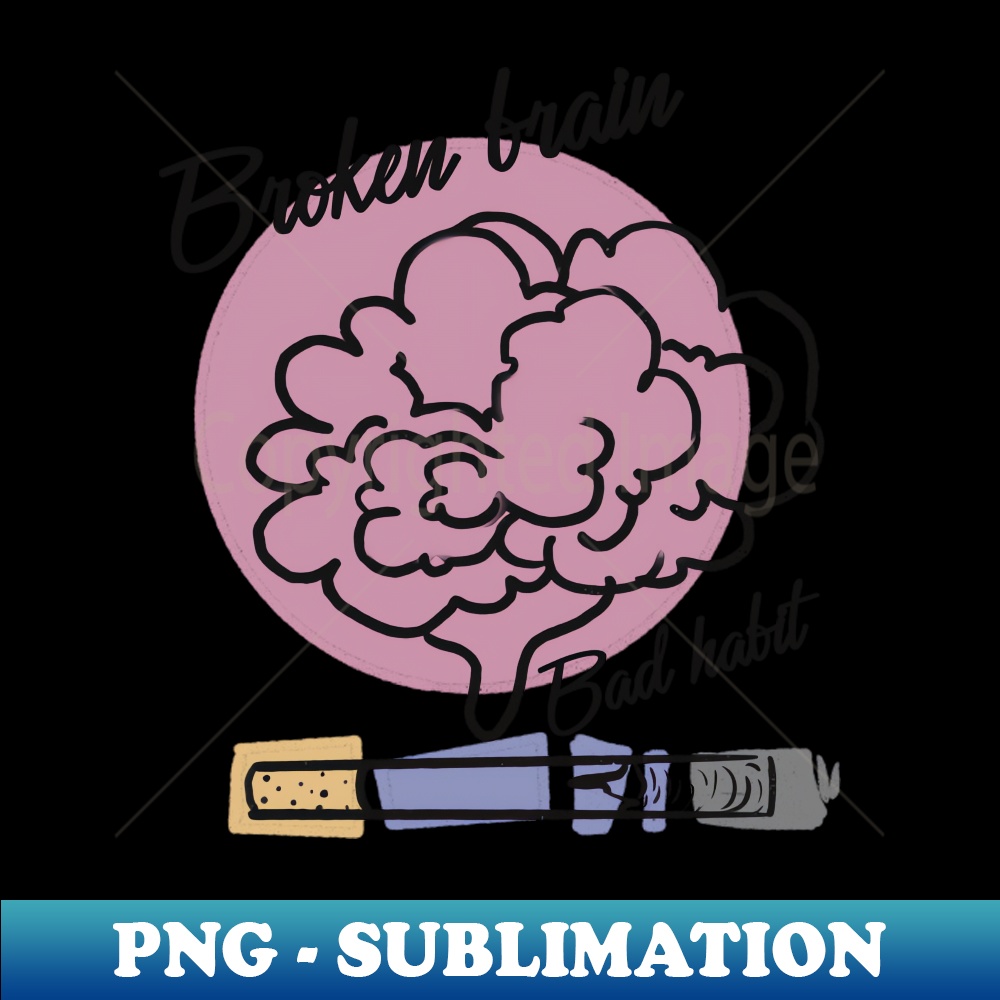 Broken brain - High-Resolution PNG Sublimation File - Transf | Inspire Uplift