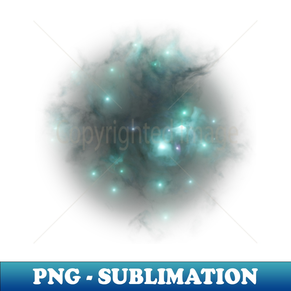 Cyan stars and nebula - PNG Transparent Sublimation Design - - Inspire ...