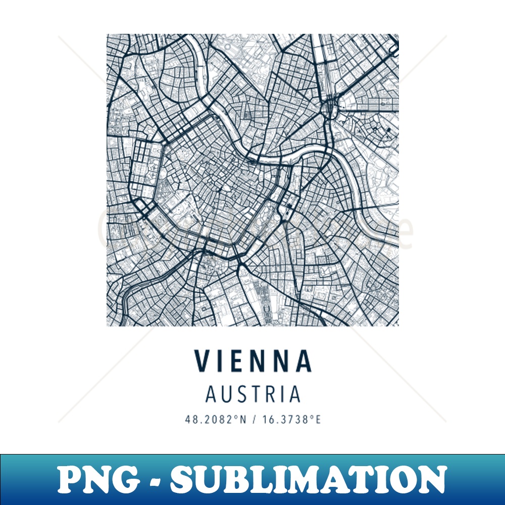 vienna simple map - Sublimation-Ready PNG File - Perfect for - Inspire ...