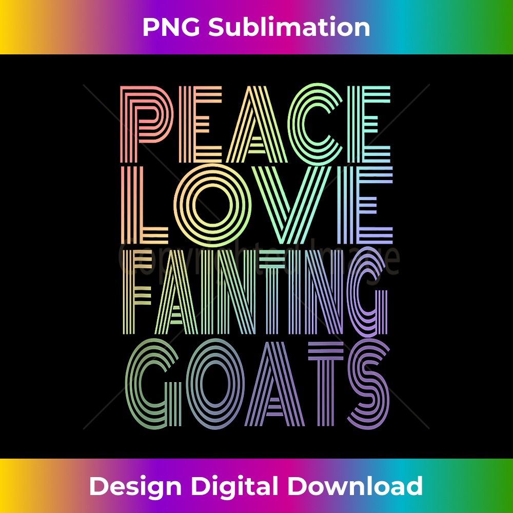 Peace Love Fainting Goat T- Rainbow Color Design - Classic S - Inspire ...