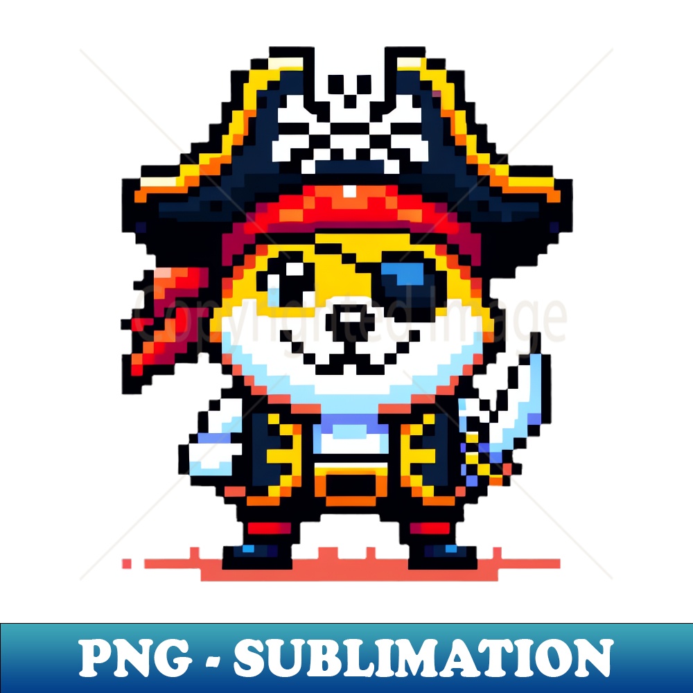 8-Bit Doge Pirate - Crypto Sea Adventure - Creative Sublimat | Inspire ...