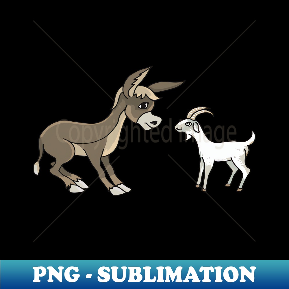 Cute Cheeky Donkey with goat dialogue - PNG Sublimation Digi - Inspire ...