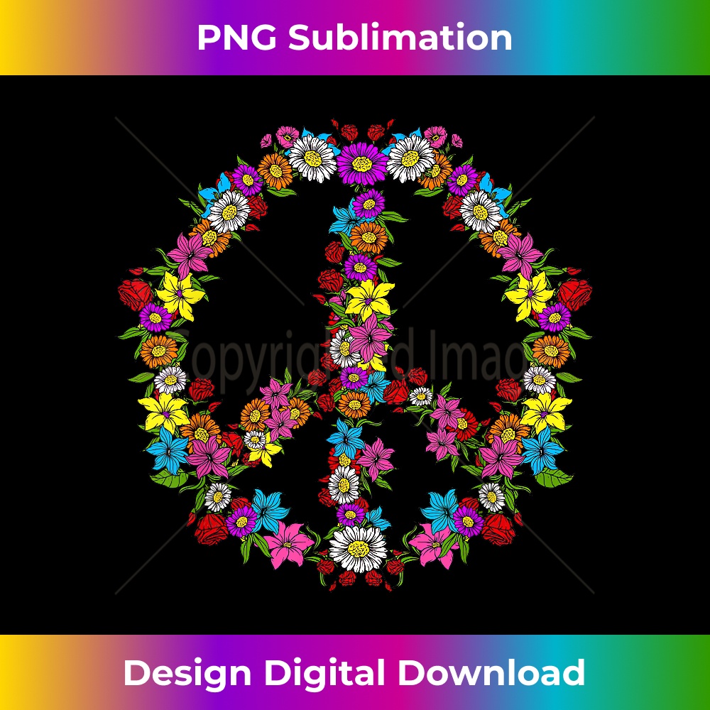 Vintage Flower Peace Sign Hippie Spring Flowers Peace Symbol | Inspire ...