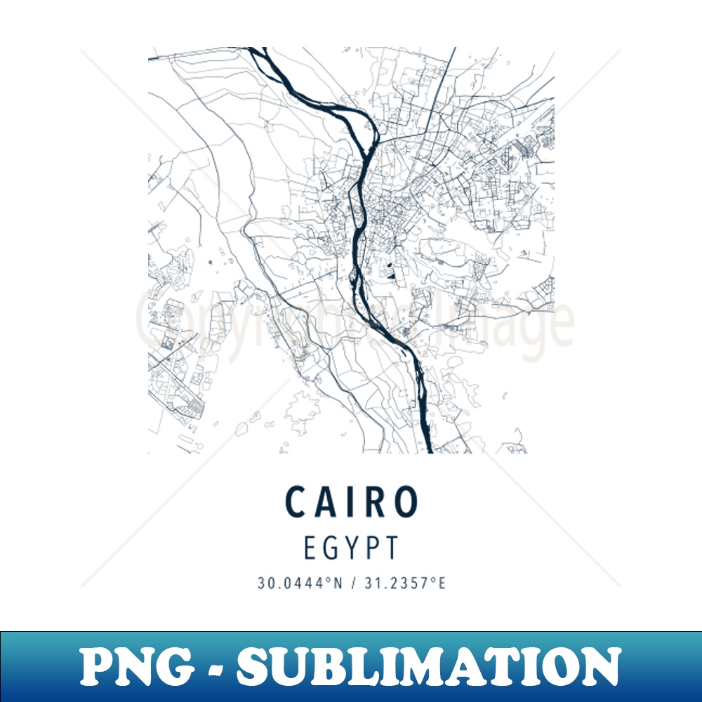 cairo simple map - Instant Sublimation Digital Download - Un | Inspire Uplift