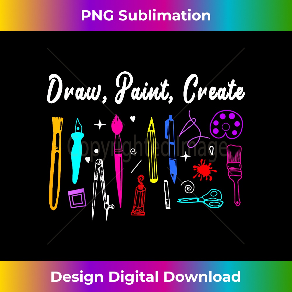 Draw Paint Create Artist T- Funny Art Teacher Gift Idea - Fu | Inspire ...