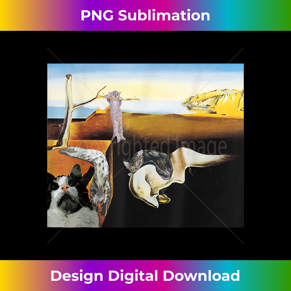Funny cats painting The Persistence of Memory meowory Dali - - Inspire ...