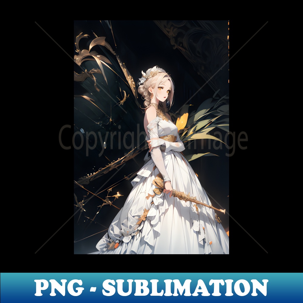 Elegant Blonde Warrior Princess with Gold Sword and Staff - | Inspire ...