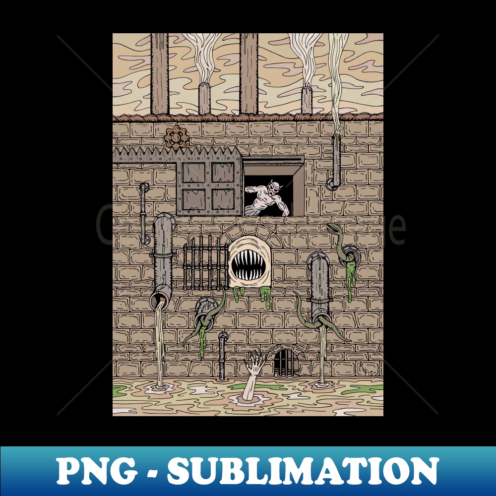 Nightmare Factory Weird Horror Art - Elegant Sublimation PNG | Inspire ...