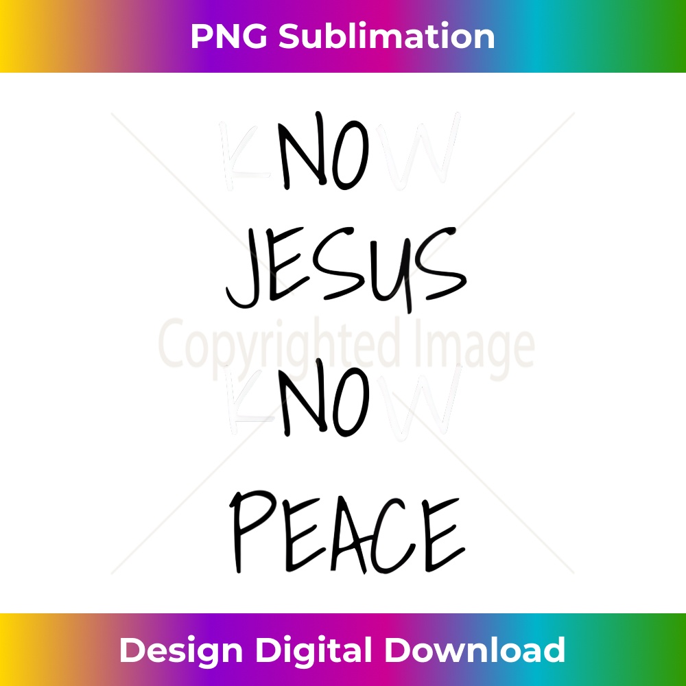 Womens Know Jesus Know Peace - No Jesus No Peace V-Neck - Ch | Inspire ...