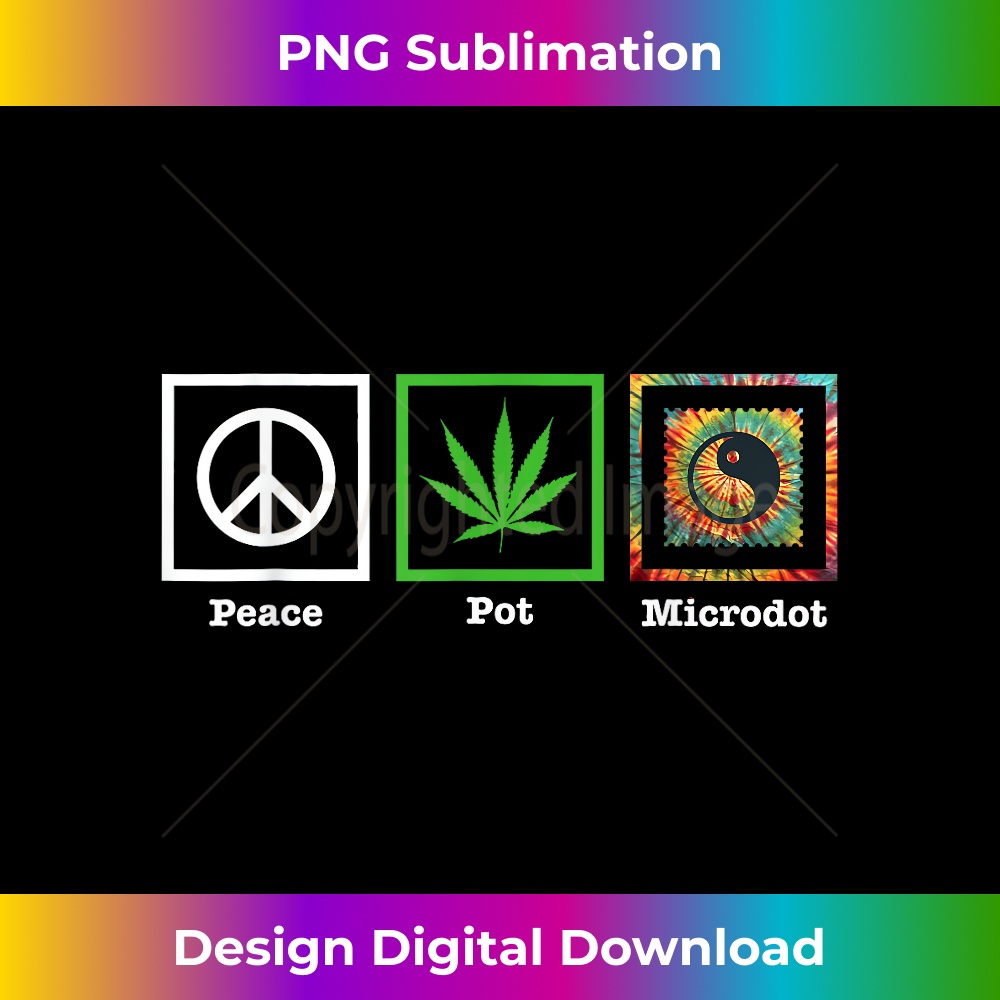 Peace Pot Microdot Hippie Stoner Tie Dye Funny Graphic - Chi | Inspire ...