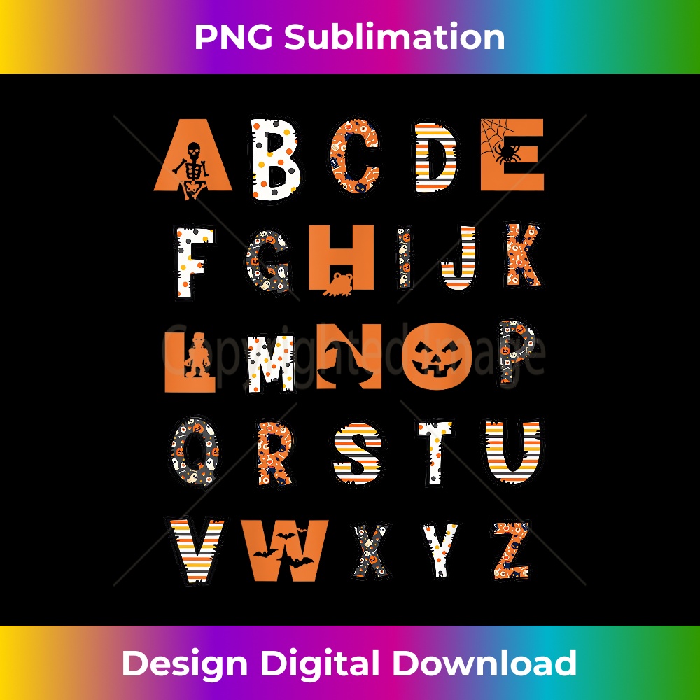 Cute Funny Halloween Alphabet ABCs Kindergarten Teacher Kids | Inspire ...