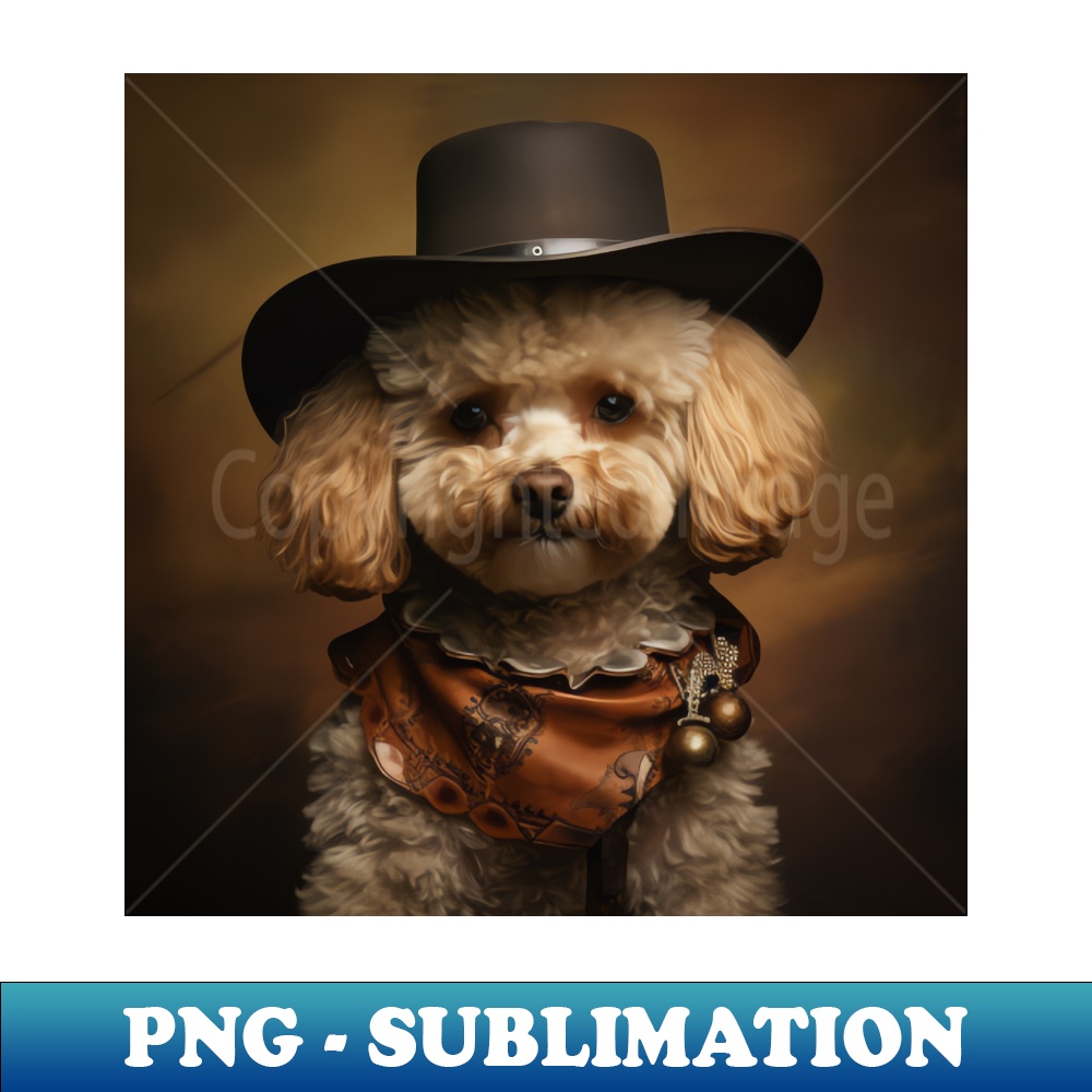 Cowboy Dog - Poodle - Special Edition Sublimation PNG File - | Inspire ...