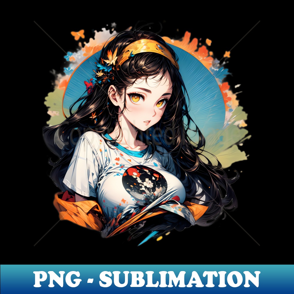 Golden eyed anime girl colour splash - Modern Sublimation PN | Inspire ...
