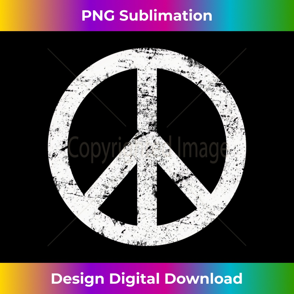 Distressed Hippie Peace Sign Cool Vintage Symbol Men Women L | Inspire ...