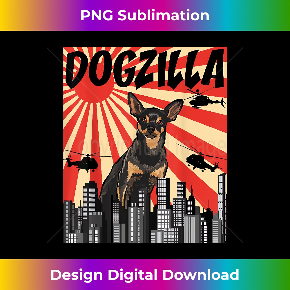 Funny Retro Japanese Dogzilla Miniature Pinscher - Bespoke S | Inspire ...