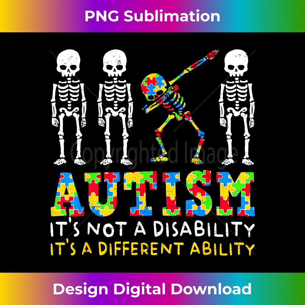 Autism Awareness Month Skeleton Dabbing Autistic Kids - Arti | Inspire ...