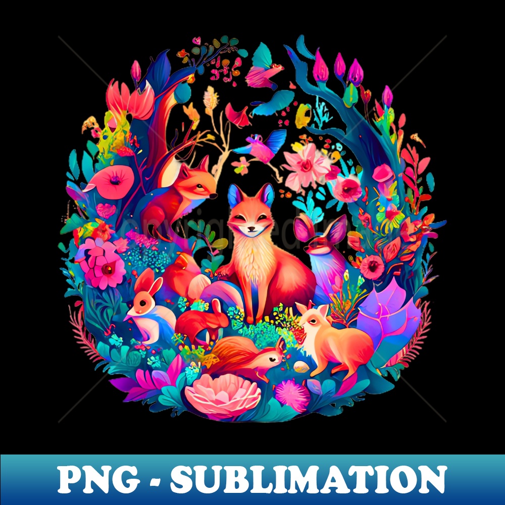 Forest Friends Foxes Rabbits and Squirrels in Their Natural | Inspire ...