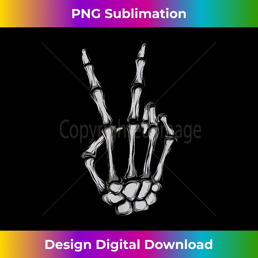 Halloween Skeleton Scary Peace Sign Bones Hand V Sign - Cont | Inspire ...