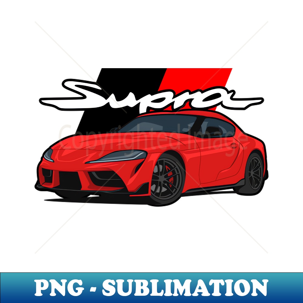 Car Supra 5th Generation GR A90 red - Instant PNG Sublimatio | Inspire ...