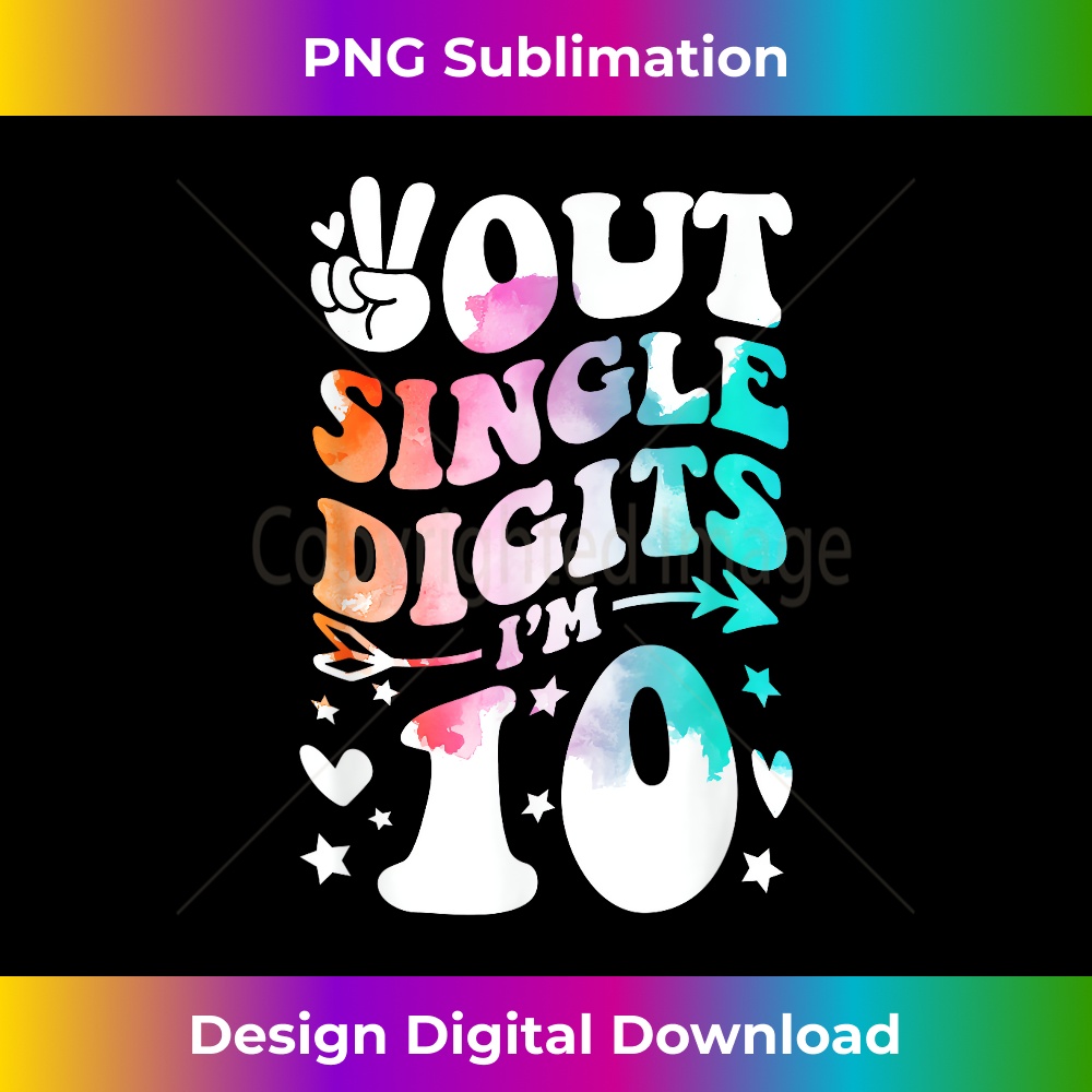 Peace Out Single Digits I'm 10 Digits Birthday Girls - Conte | Inspire ...