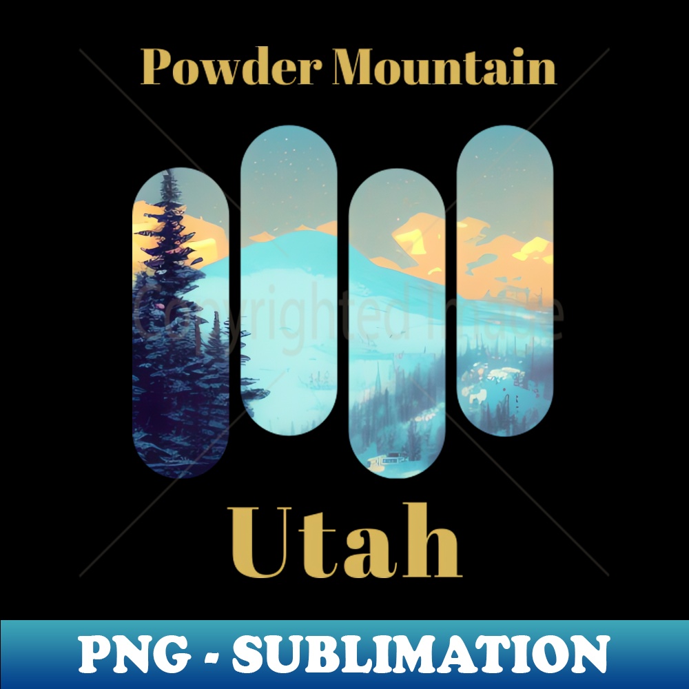 Powder Mountain ski - Utah - PNG Sublimation Digital Downloa | Inspire ...
