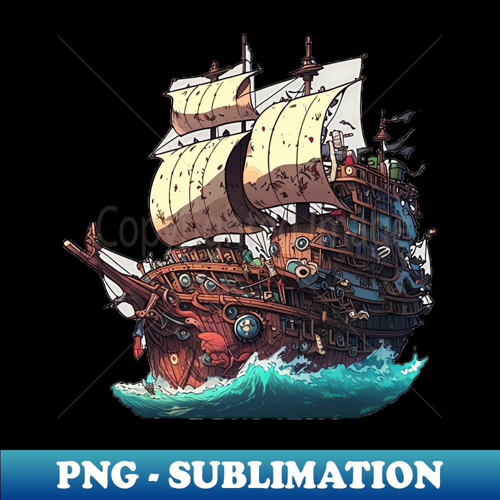 Cartoon pirate ship - Signature Sublimation PNG File - Trans - Inspire ...