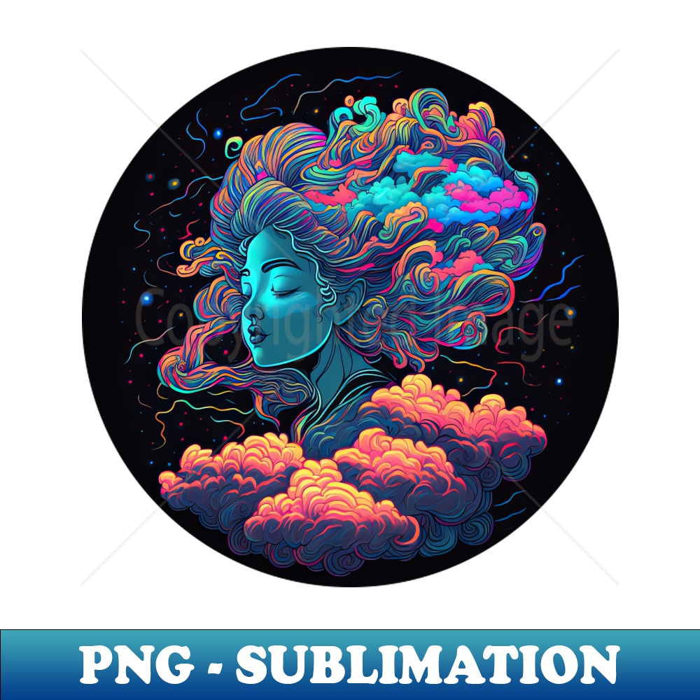 Cloud Goddess Aphrodite - PNG Transparent Sublimation File - | Inspire Uplift