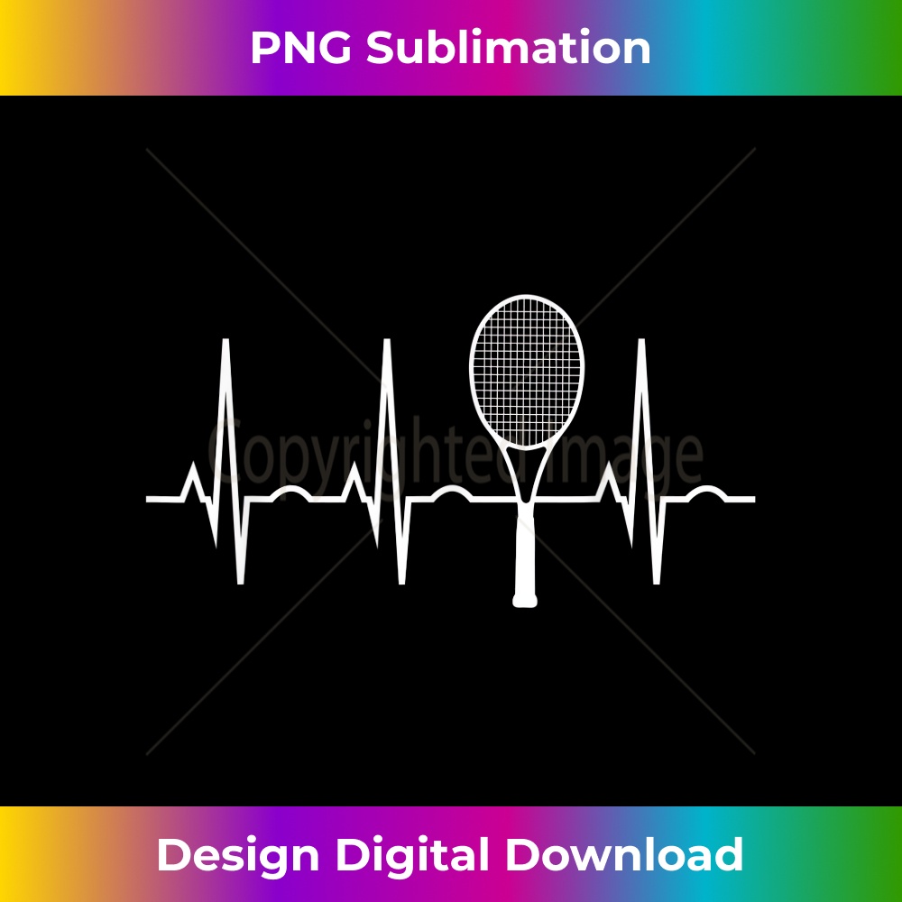 Tennis Heartbeat Tennis Player Tennis Racket ECG Gift - Besp | Inspire ...